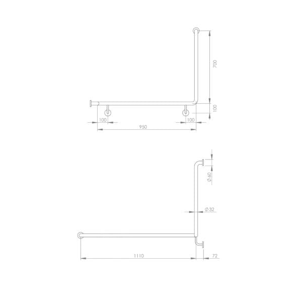 Dolphin Wrap Around Accessible Grab Rail | Dolphin Australia+