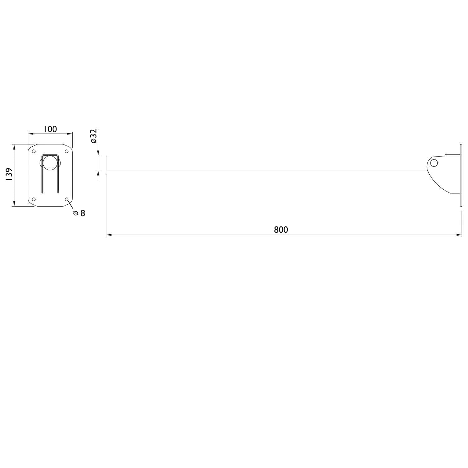 Dolphin Contemporary Grab Rail BC5023-07SS / BC5023-07 | Dolphin Solutions