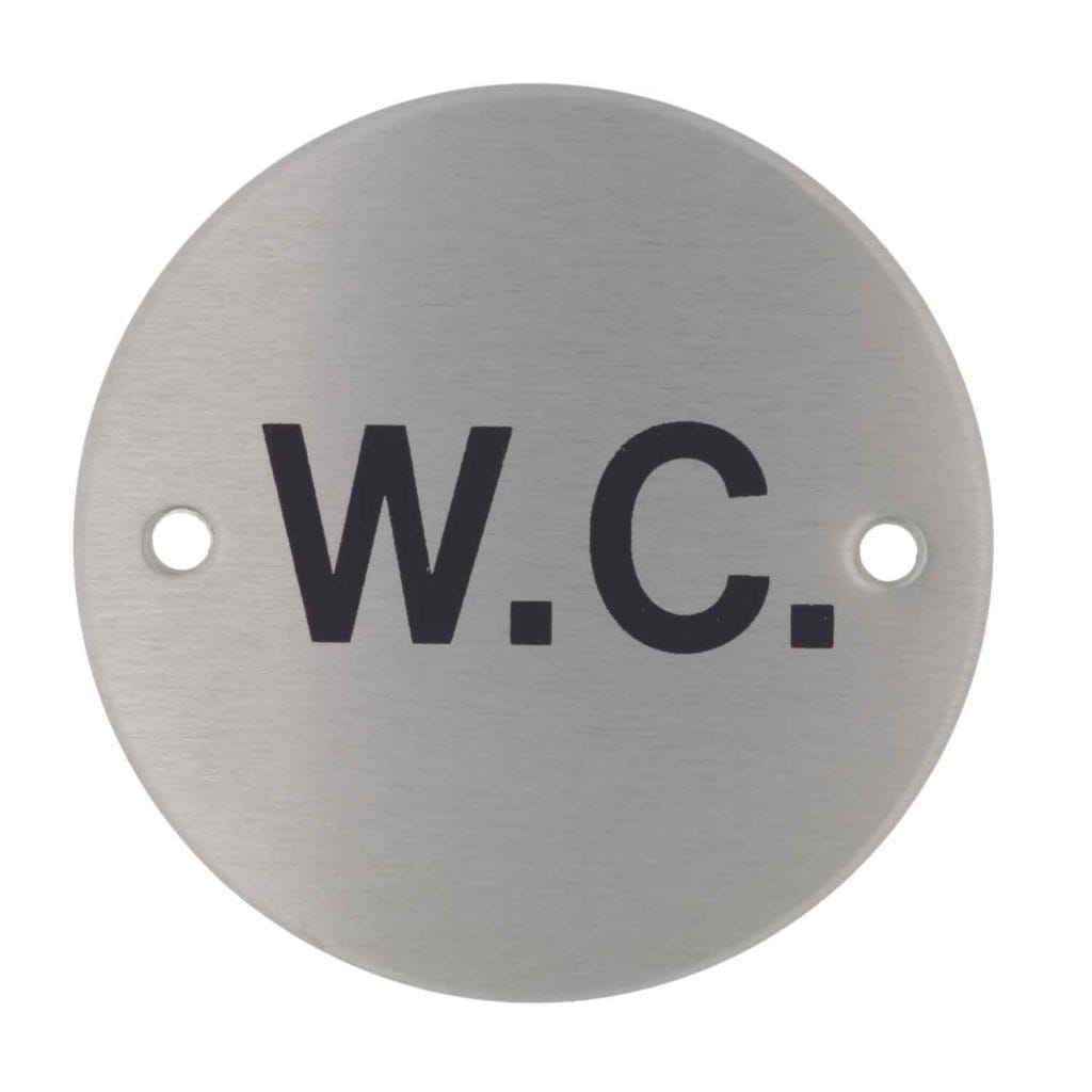 DOLPHIN STAINLESS STEEL SIGNAGE – WC | Dolphin UK+