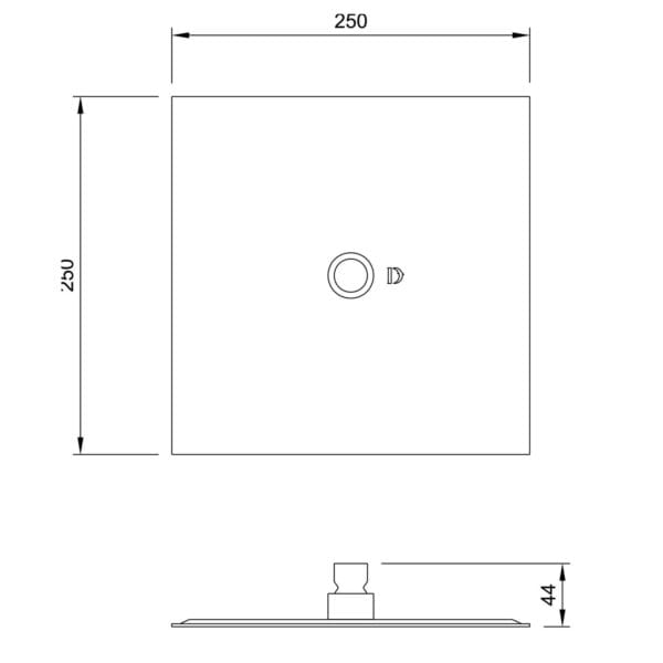 Dolphin Blue Square Shower Head DB3002 | Dolphin Solutions