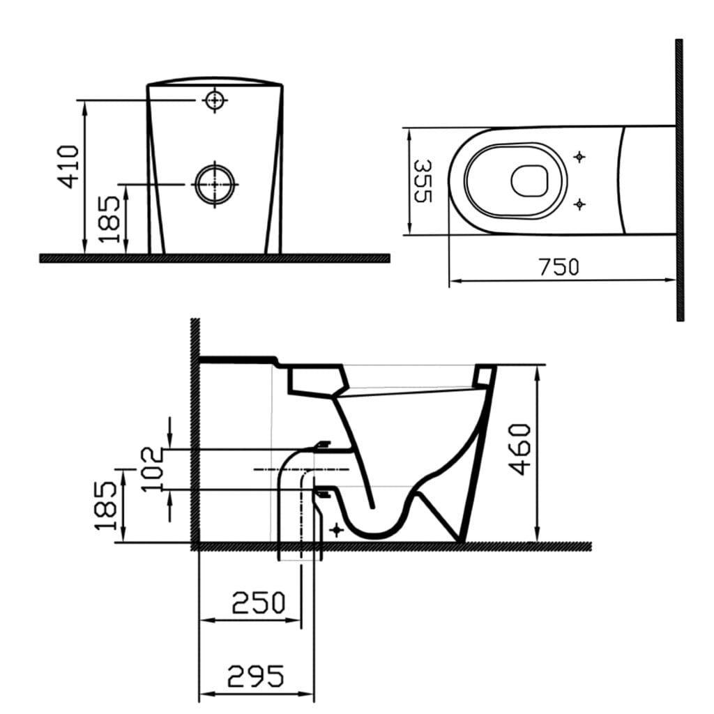 Dolphin Doc M Floor Mounted Toilet Pan DB590 | Dolphin Solutions