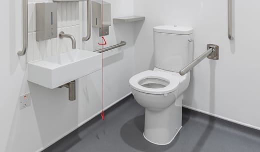 Wheelchair accessible toilet dimensions I Dolphin Solutions