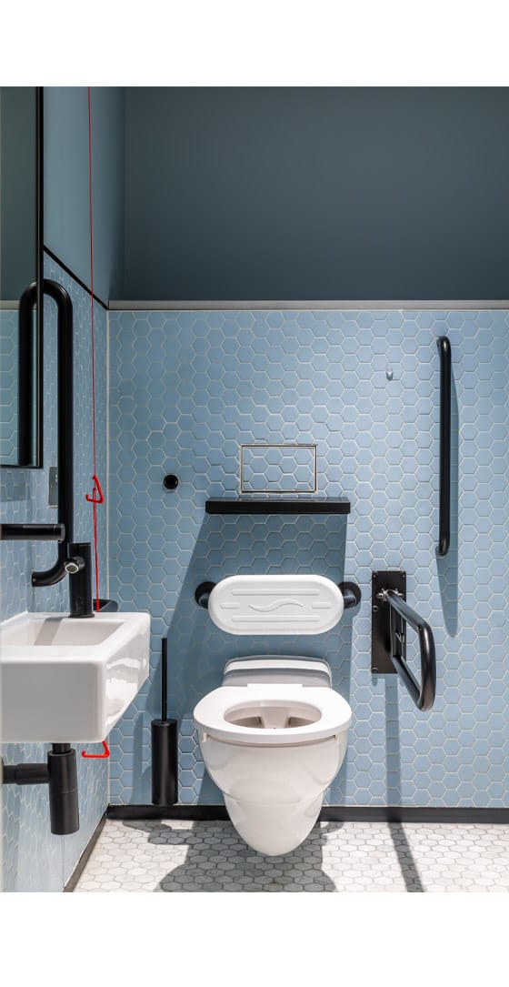 Right and left-hand accessible washrooms | Dolphin Solutions