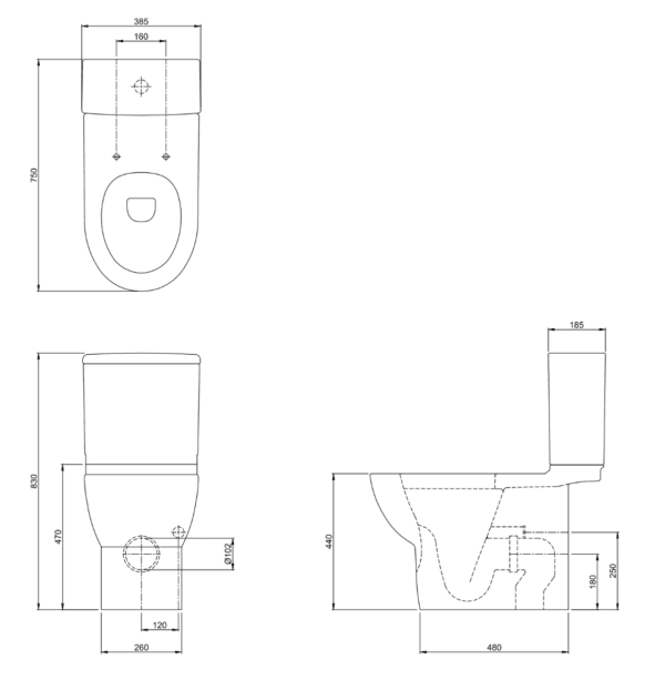 DOLPHIN CLOSE COUPLED DOC M WC AND SEAT | Dolphin UK+