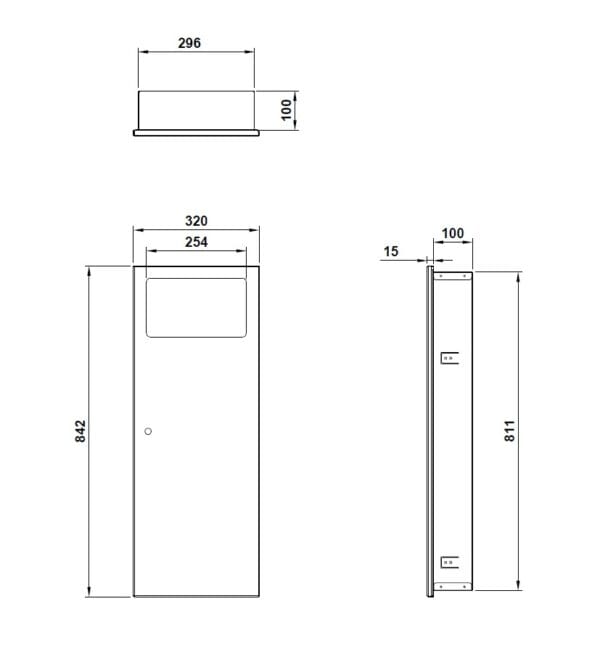 Dolphin Slimline Recessed Bin | Dolphin Solutions UK