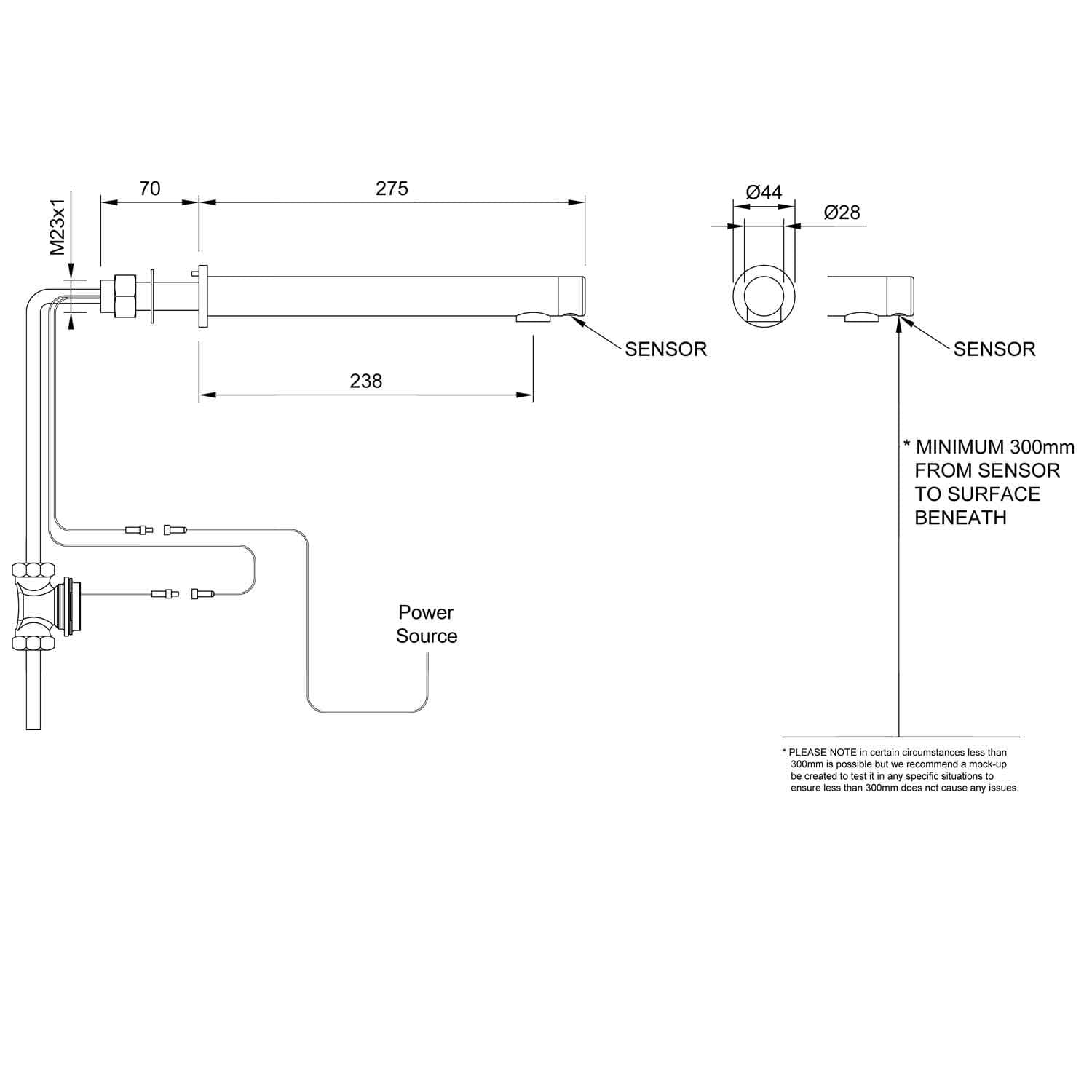 Dolphin Infrared Sensor Tap DBL1400 / DBL1425 | Dolphin Solutions