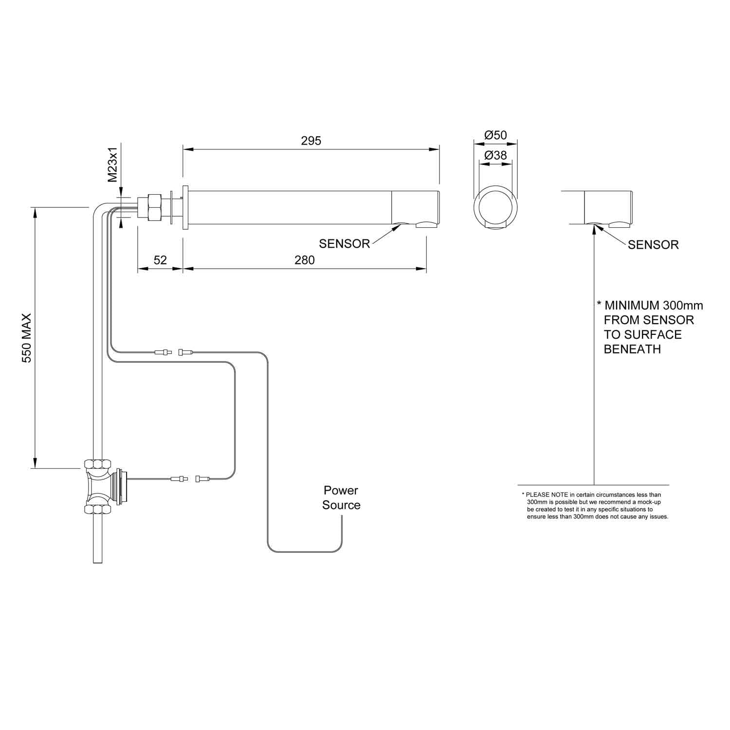 Dolphin Infrared Sensor Tap DBXL400 / DBXL425 | Dolphin Solutions